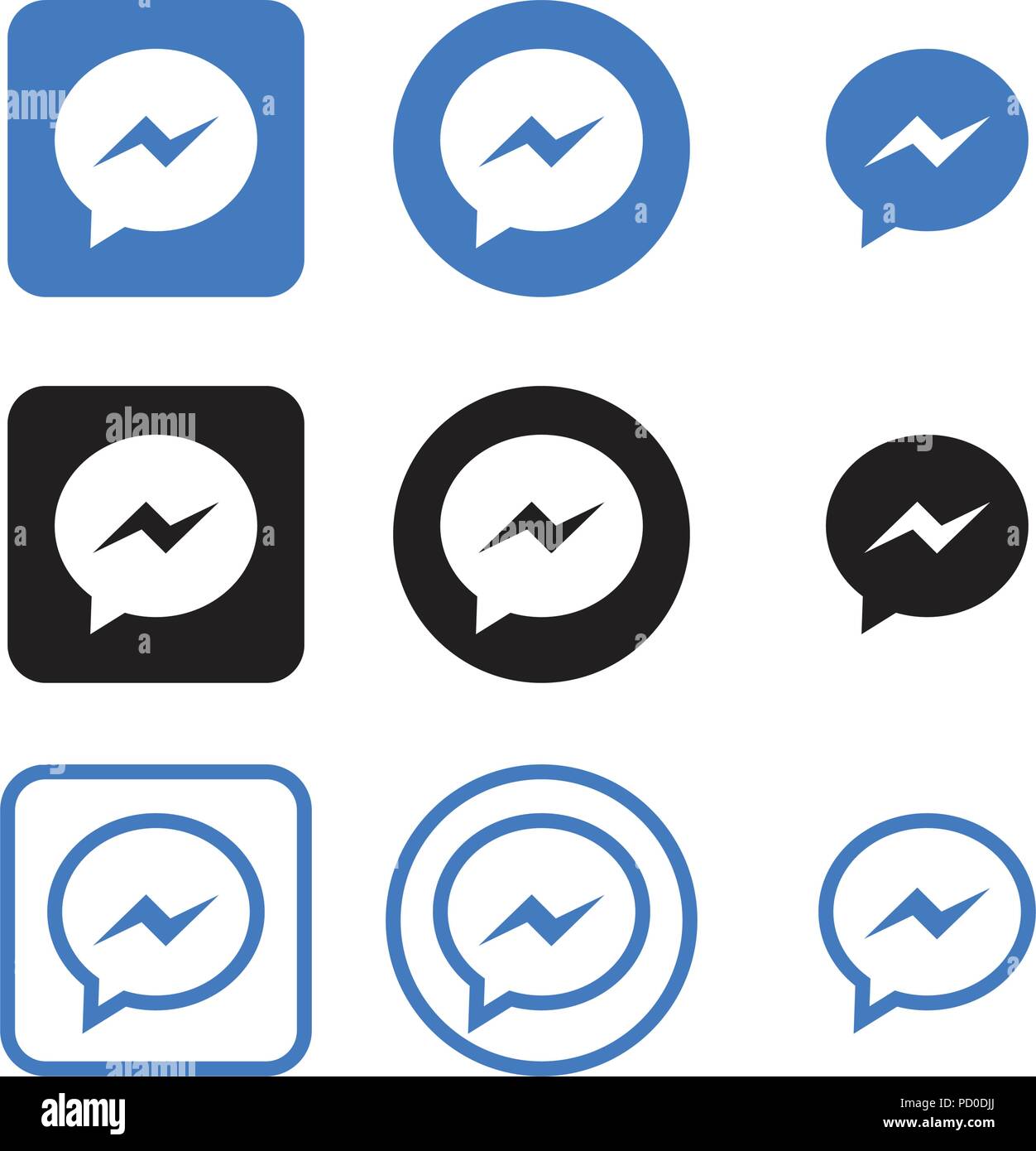Facebook messenger chat Stock Vector Images - Alamy