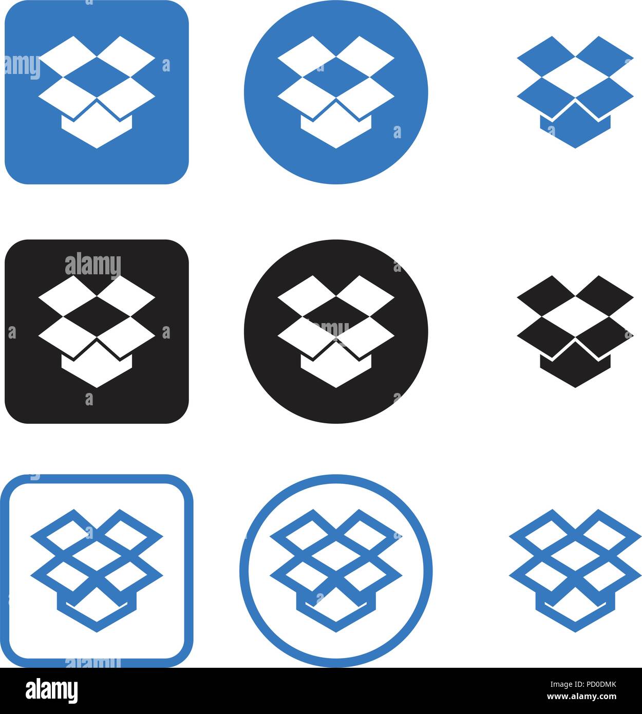 Dropbox symbol Stock Vector Images - Alamy
