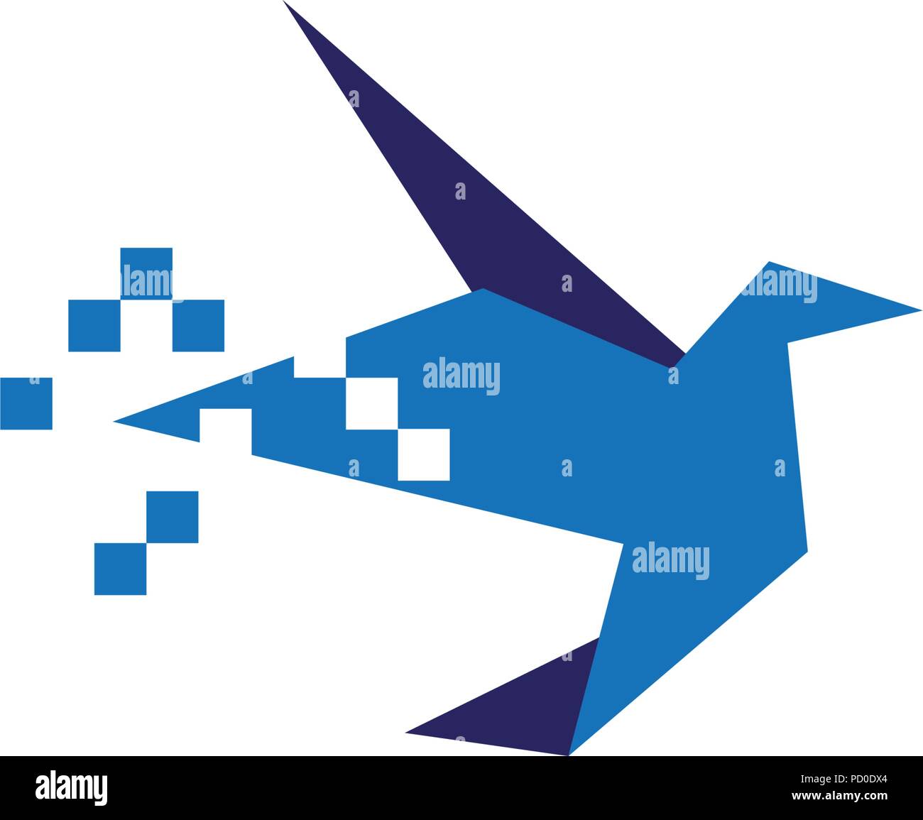 Bird logo icon hi-res stock photography and images - Alamy
