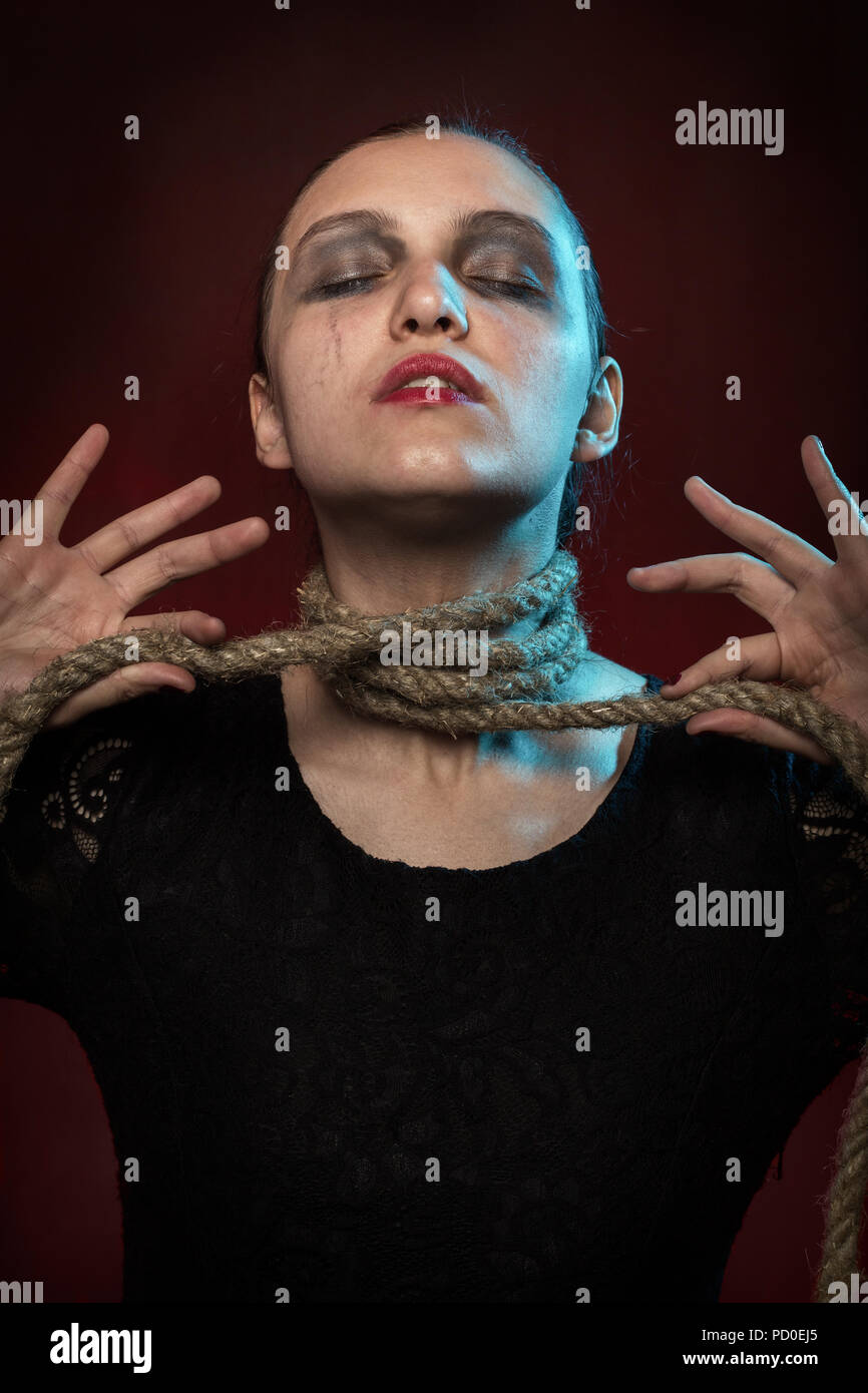 Girl with noose hi-res stock photography and images - Alamy