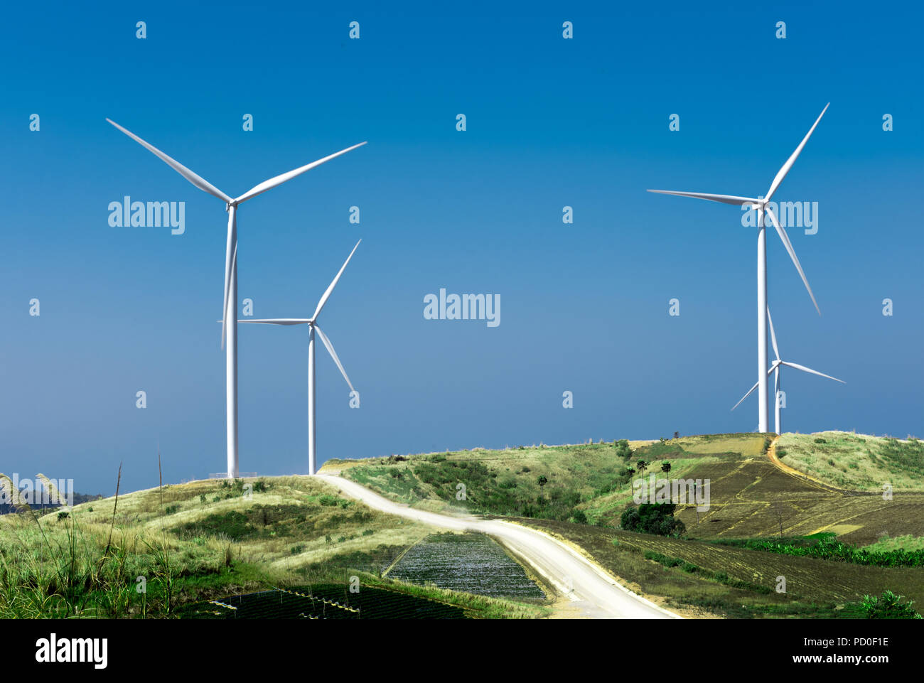 wind turbine with blue sky Stock Photo - Alamy