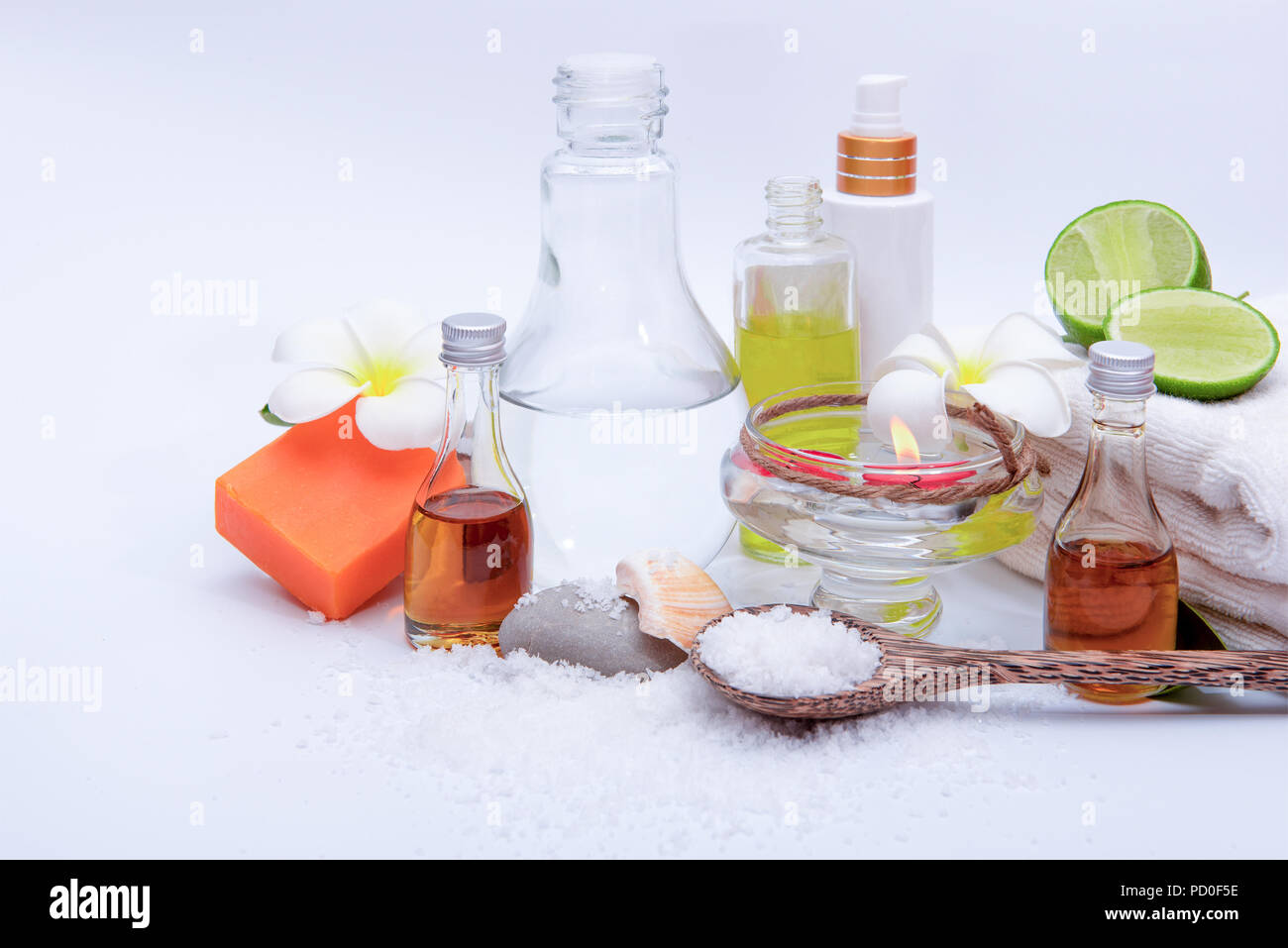 spa cream and material of spa Stock Photo - Alamy