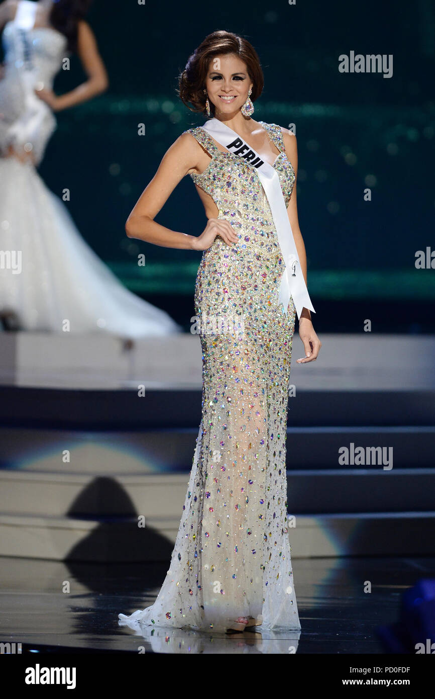 MIAMI, FL - JANUARY 21: Miss Peru Jimena Espinosa competes in the The ...