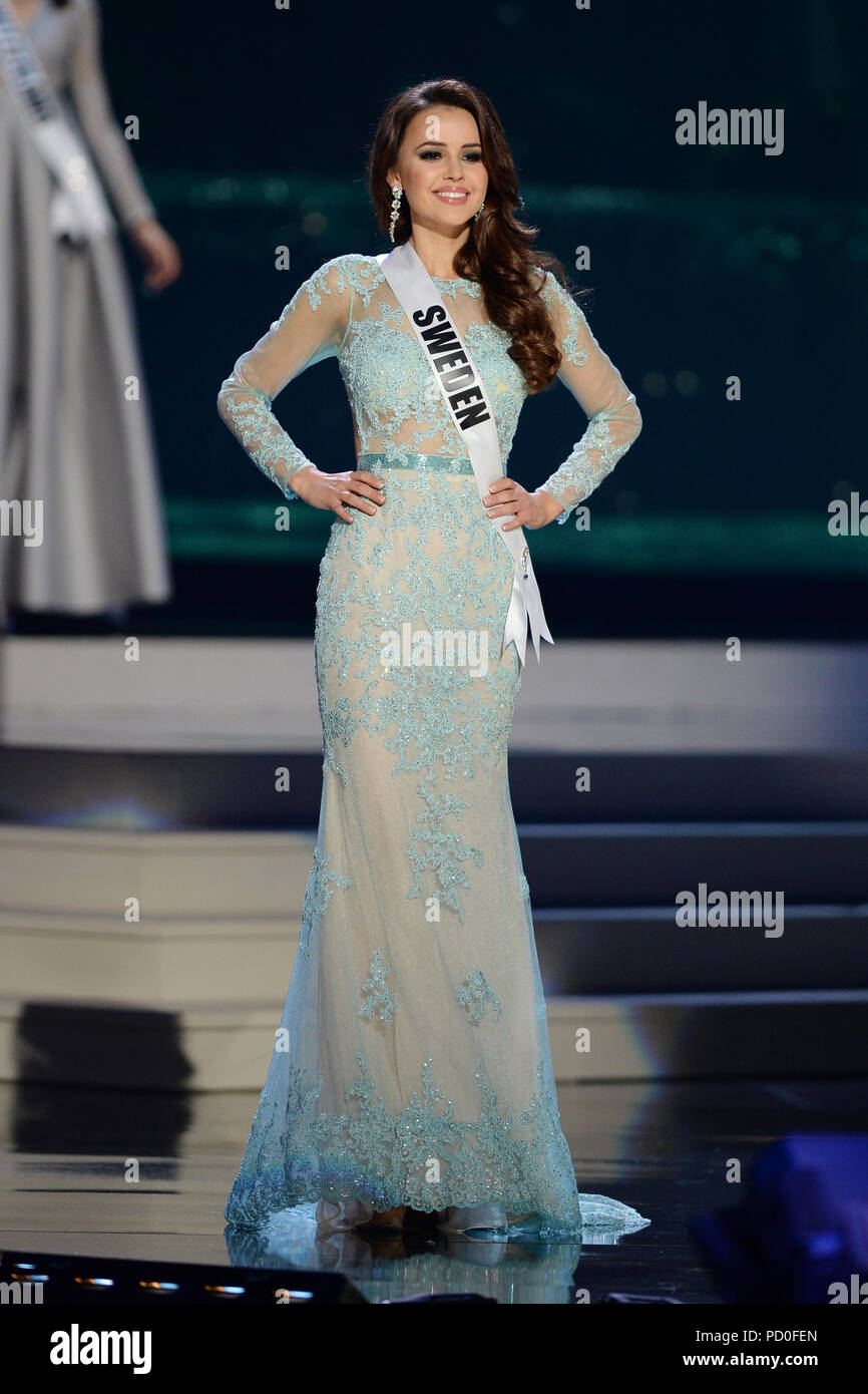 MIAMI, FL - JANUARY 21: Miss Sweden Camilla Hansson competes in the The ...