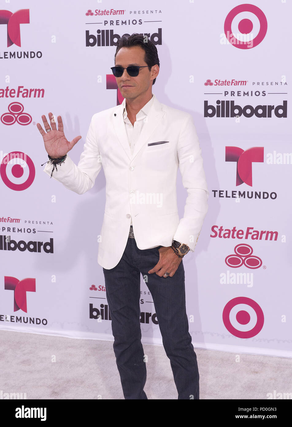 MIAMI, FL - APRIL 30: Mark Anthony arrives at 2015 Billboard Latin ...