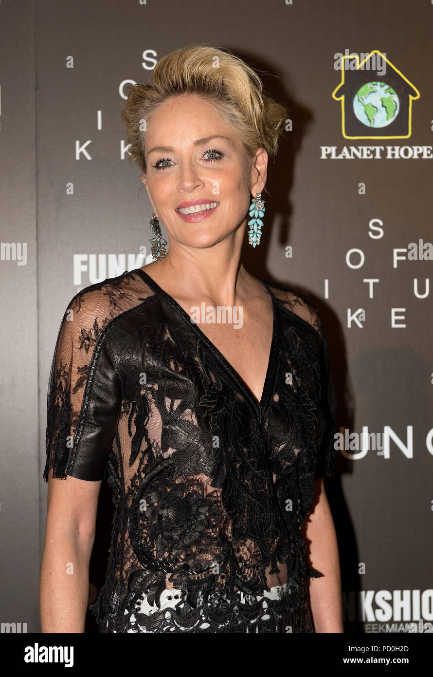MIAMI BEACH, FL - NOVEMBER 06: Sharon Stone attends FUNKSHION: Fashion ...