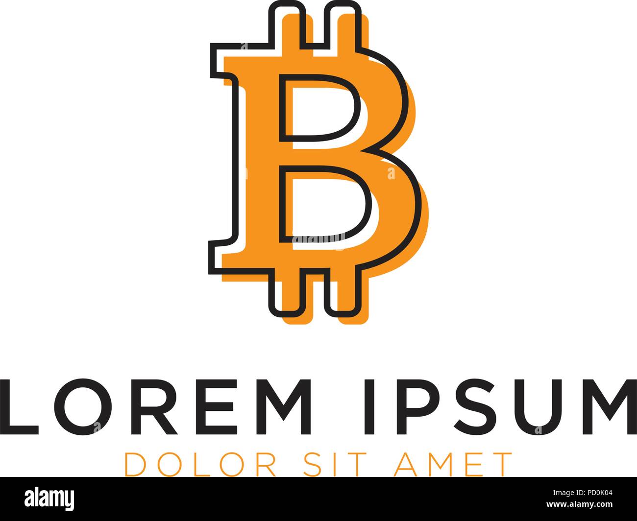 Illustration of bitcoin logo design template vector Stock Vector Image ...