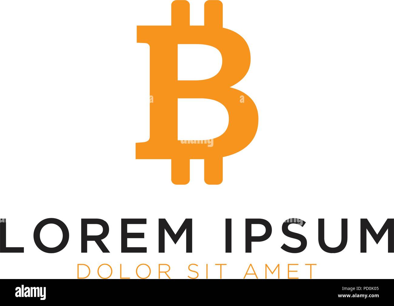 Illustration of bitcoin logo design template vector Stock Vector Image ...