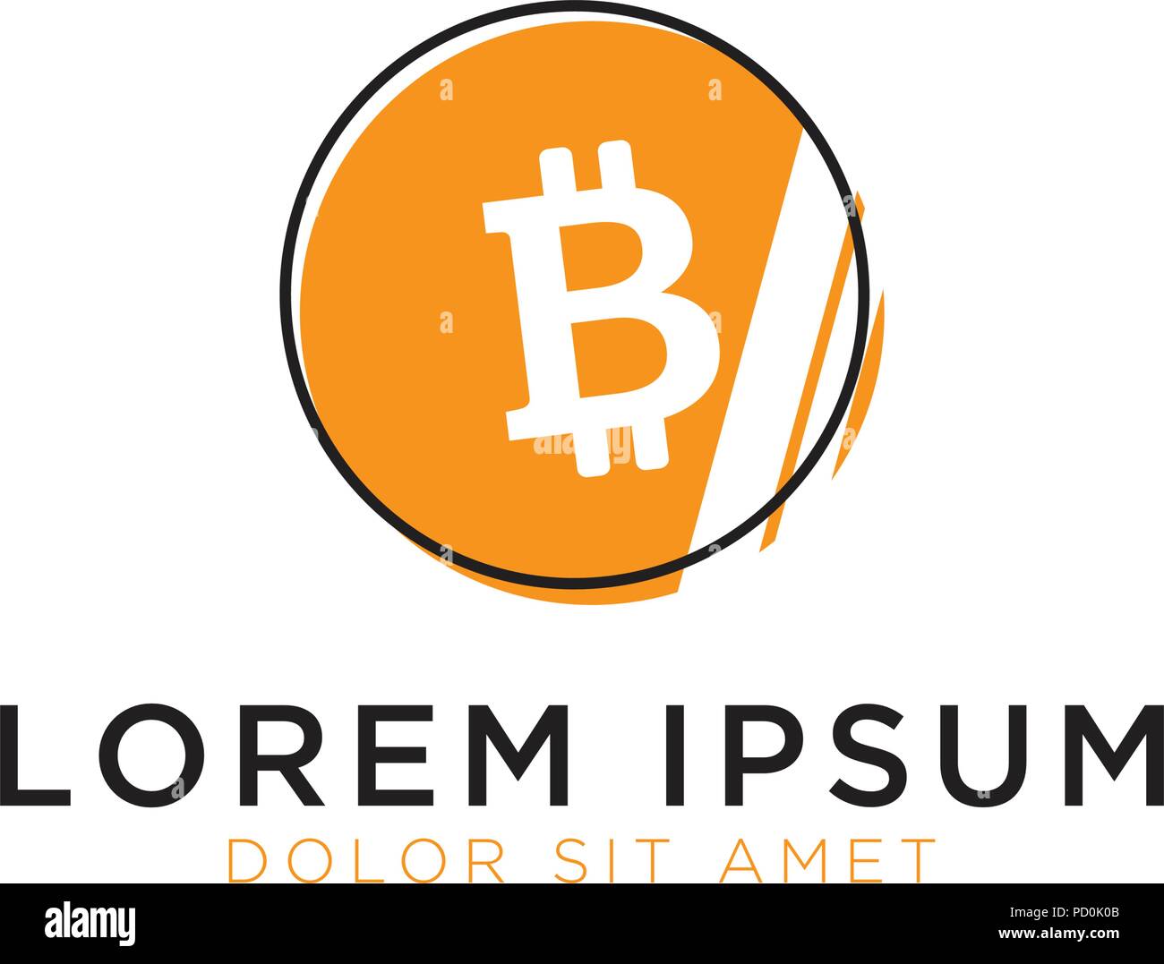 Illustration of bitcoin logo design template vector Stock Vector Image ...