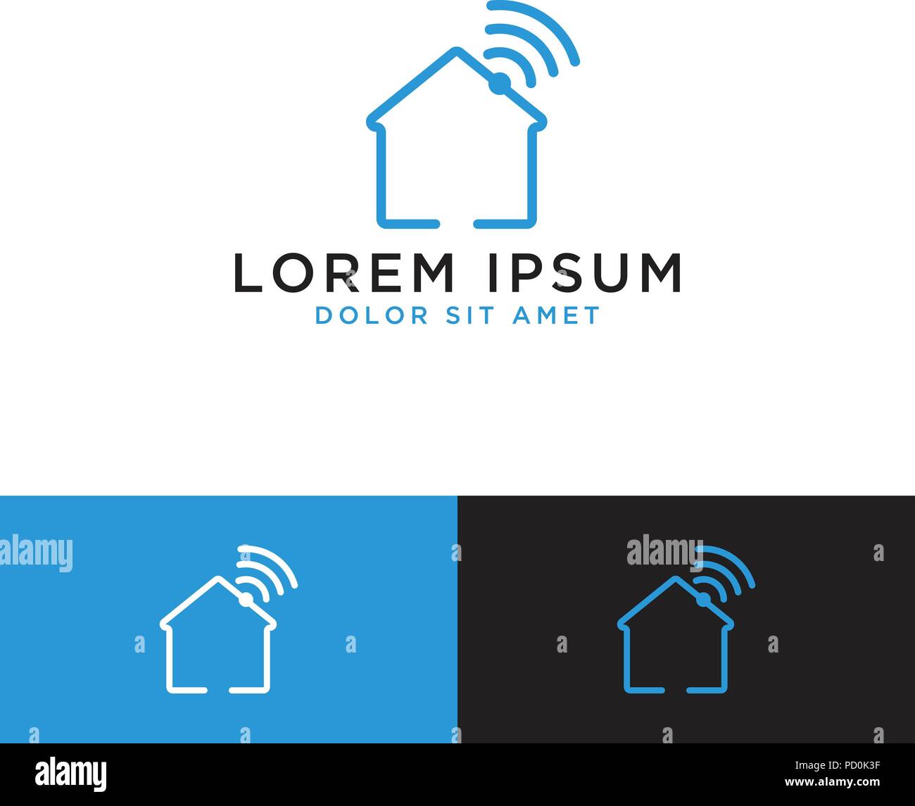 Smart home logo hi-res stock photography and images - Alamy