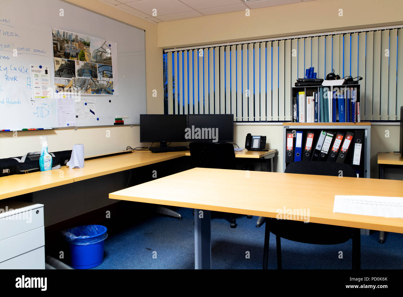 business office interior with computer workstations Stock Photo - Alamy