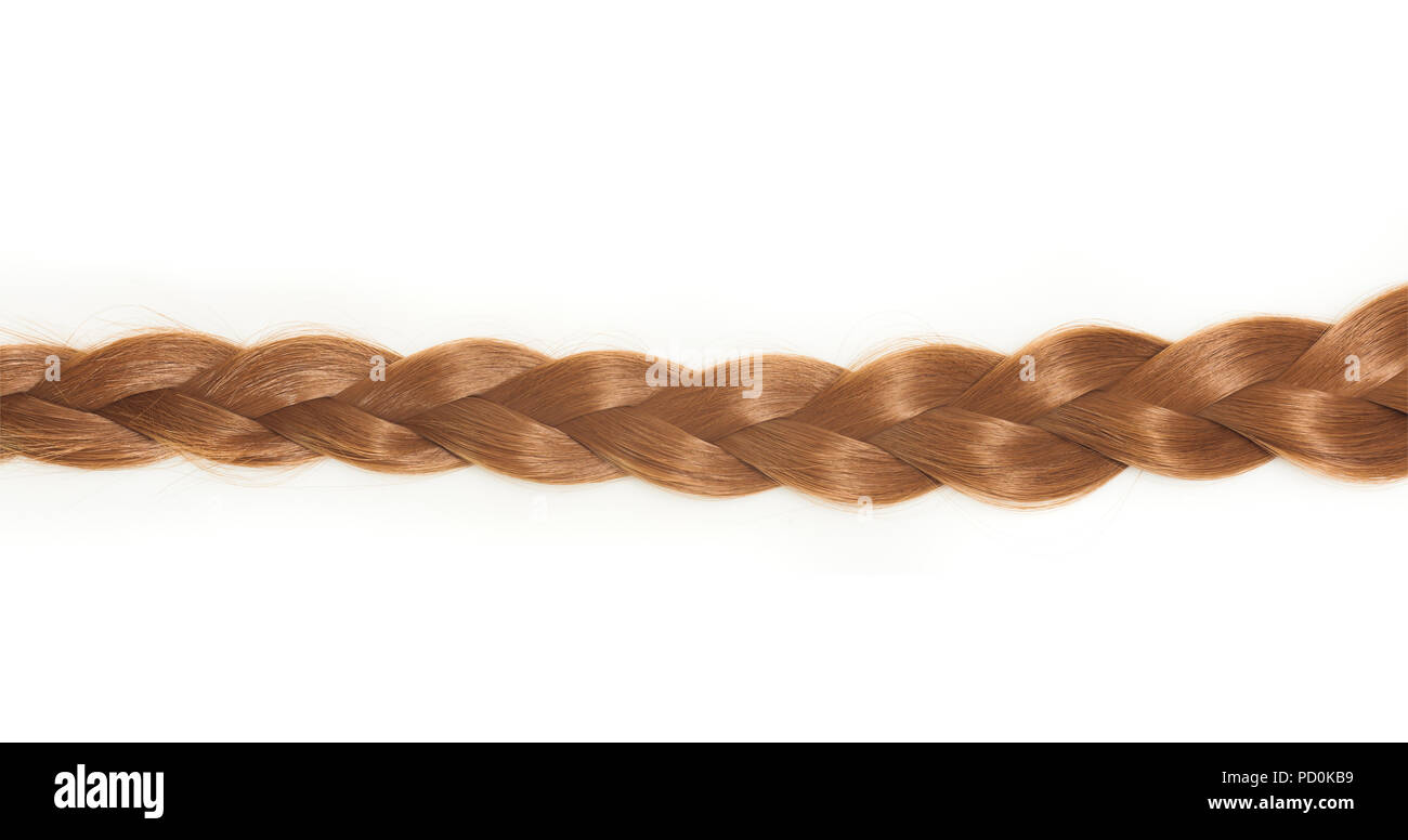 knitting hair tail isolated on white Stock Photo - Alamy