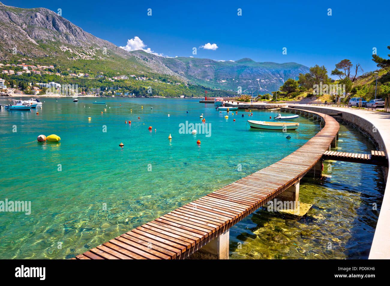 Srebreno coastline and waterfront view, tourist archipelago of ...
