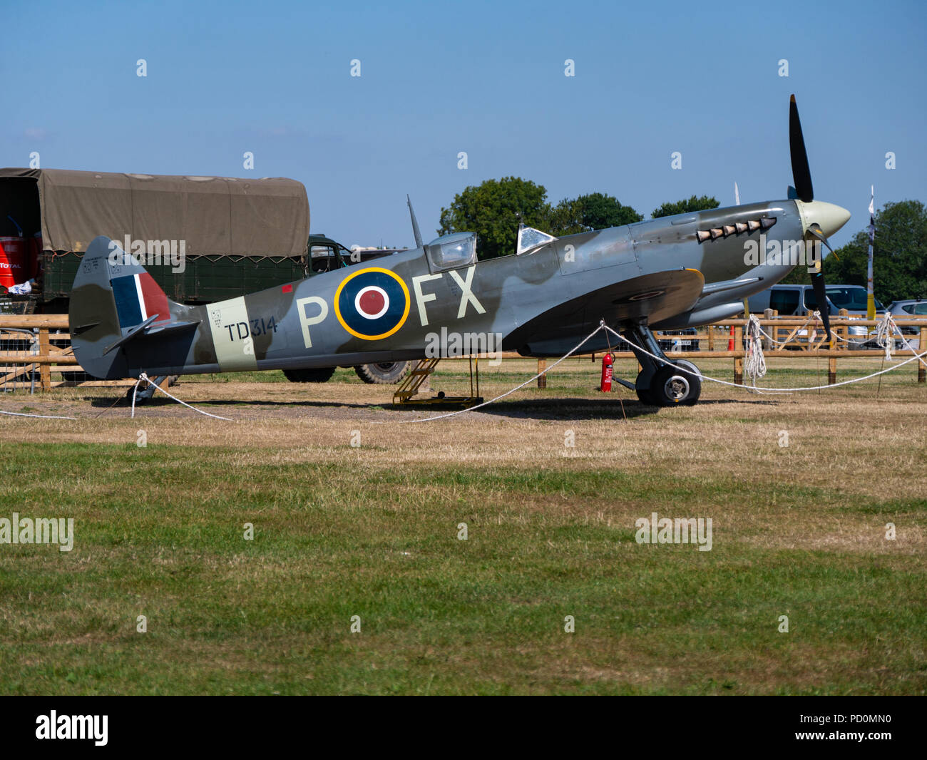 Supermarine Spitfire MKIX TD314 St George, Headcorn, Kent UK Stock ...