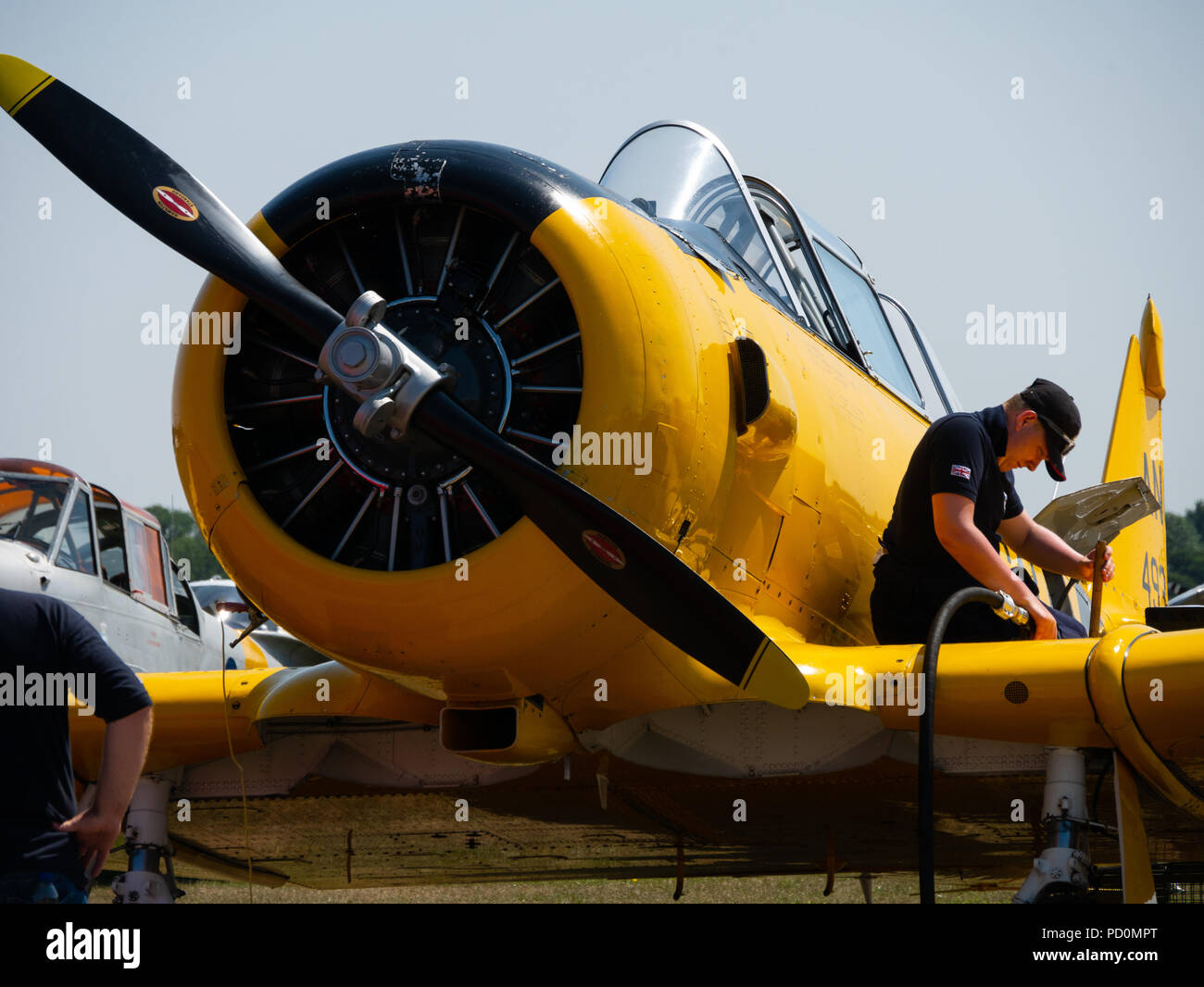 Harvard (T-6 Texan) WWII fighter aircraft Stock Photo - Alamy