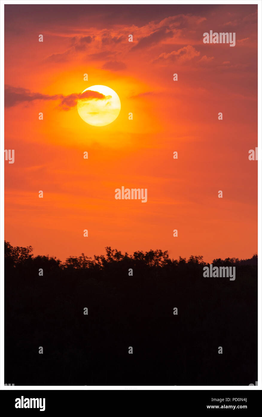 Summer sunset in Europe Stock Photo - Alamy