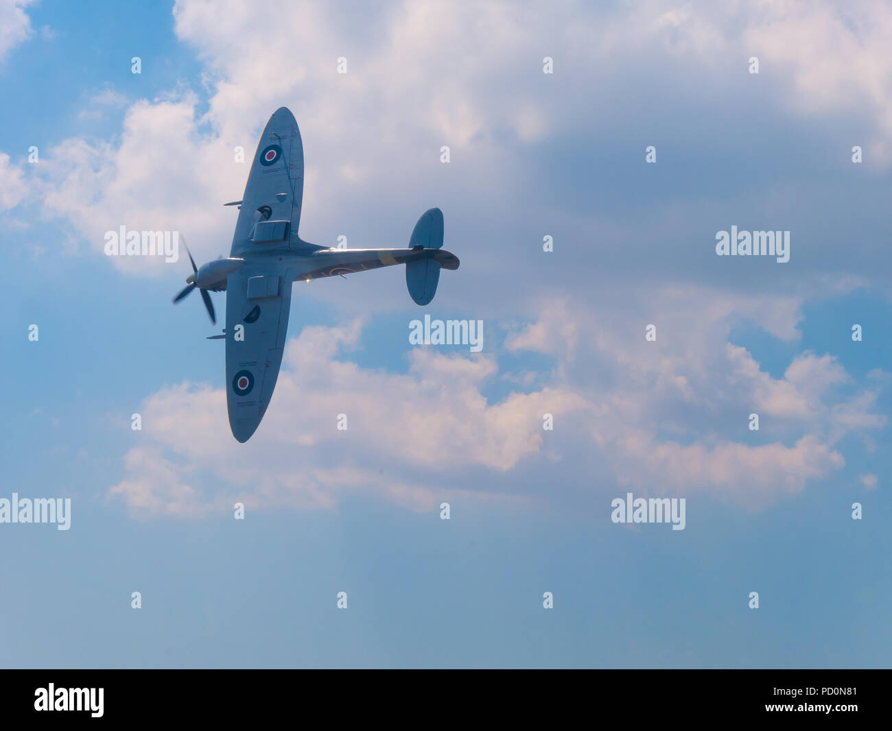 Supermarine Spitfire MKIX TD314 St George in flight, air-to-air ...