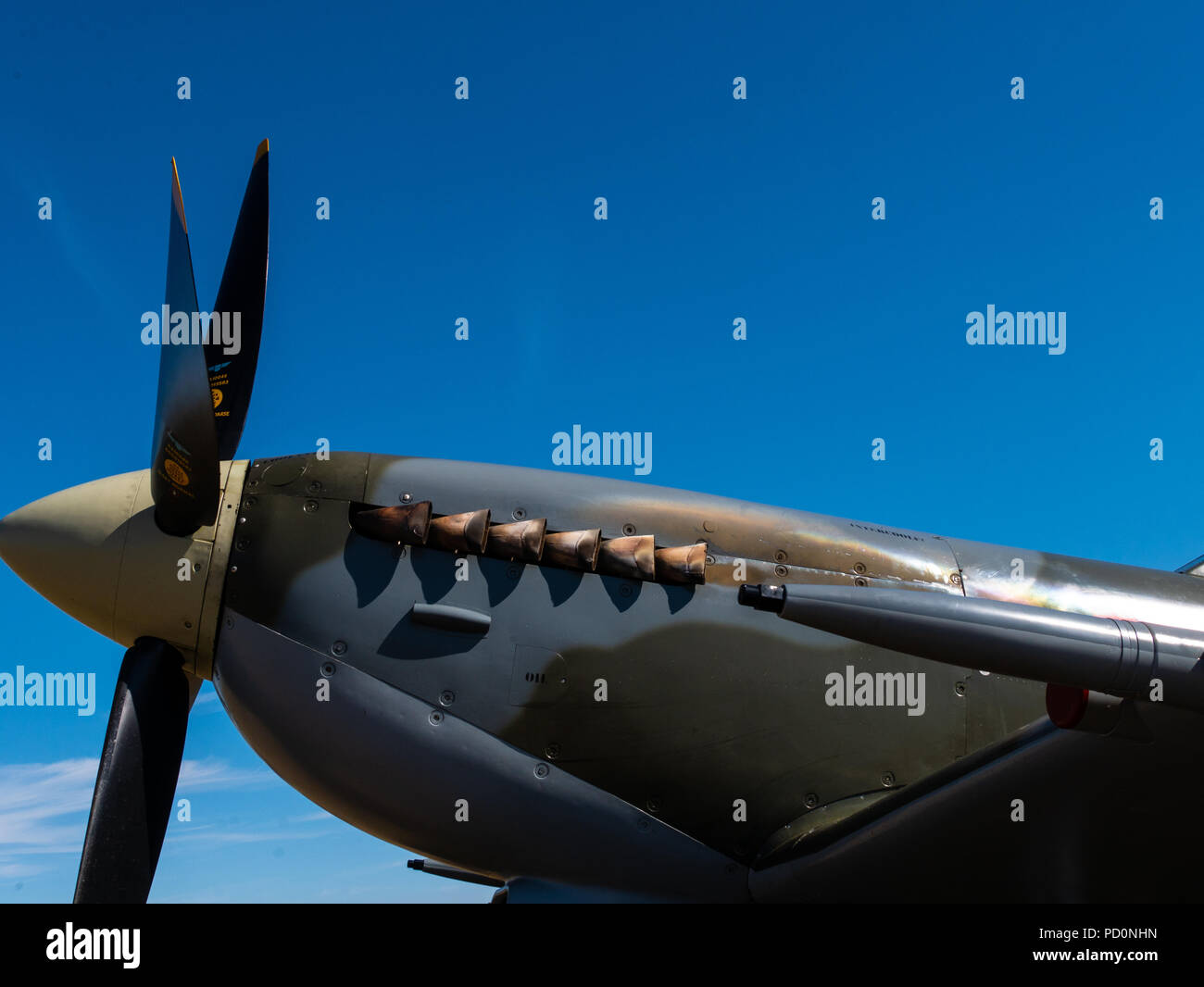 Supermarine Spitfire MKIX TD314 St George, Headcorn, Kent UK, close-up ...