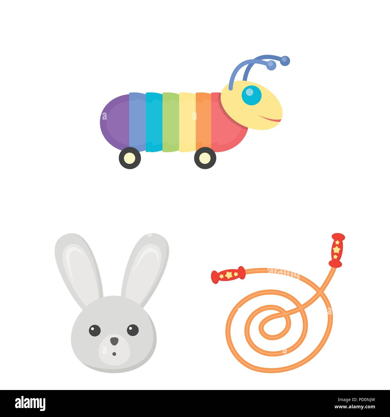 Children toy cartoon icons in set collection for design. Game and ...