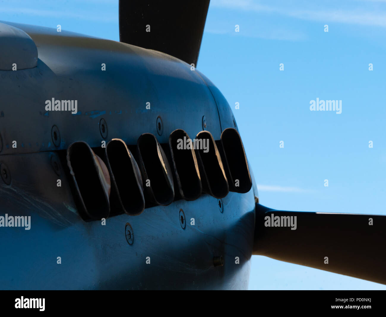 Supermarine Spitfire MKIX TD314 St George, Headcorn, Kent UK, close-up ...