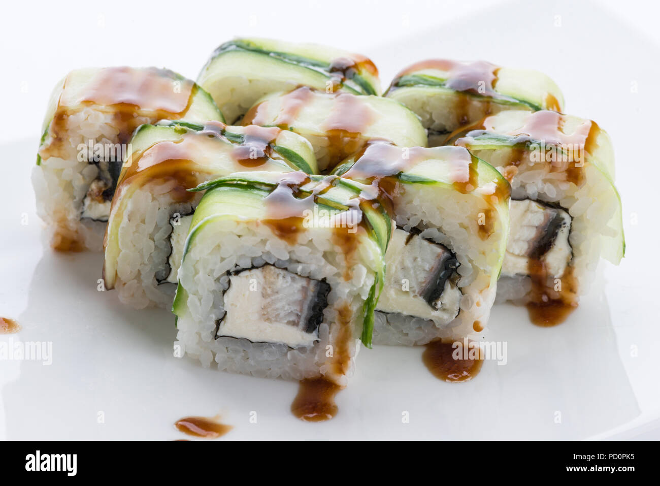 Japanese food restaurant, sushi maki gunkan roll plate or platter set ...