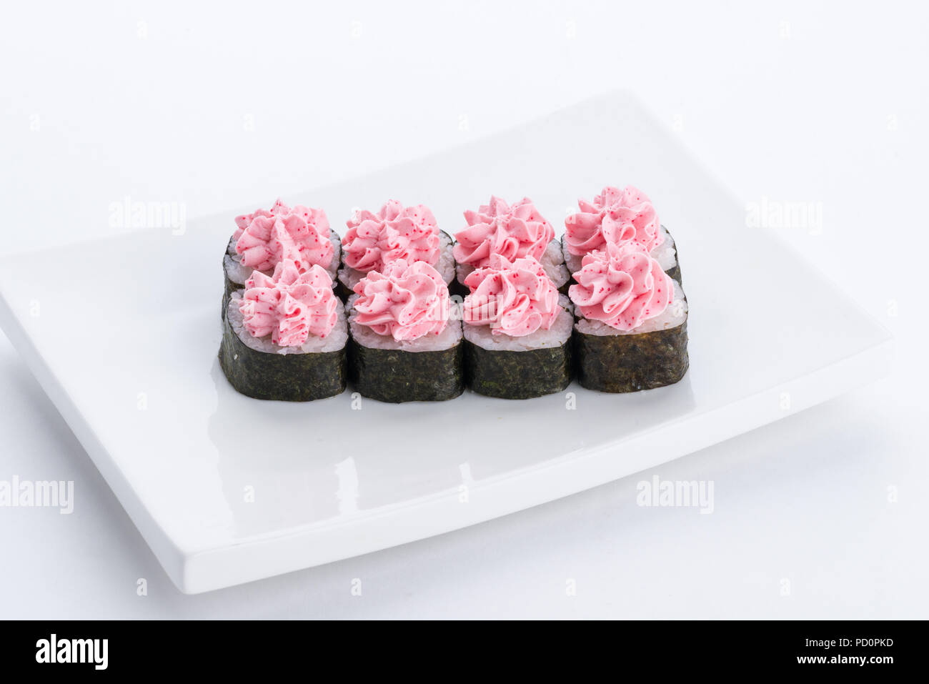 Japanese food restaurant, sushi maki gunkan roll plate or platter set ...