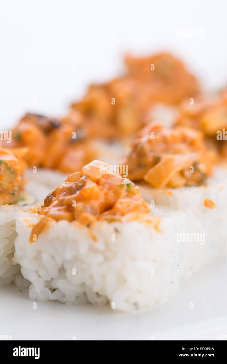 Japanese food restaurant, sushi maki gunkan roll plate or platter set ...