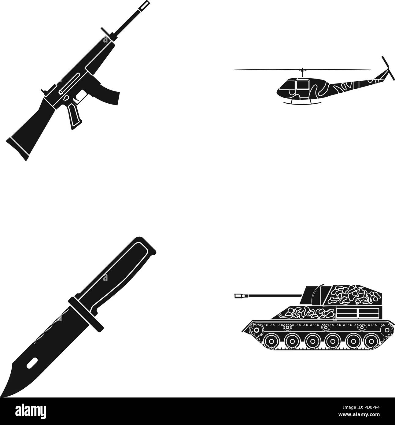 armament,army,assault,black,collection,combat,equipment,helicopter,icon ...