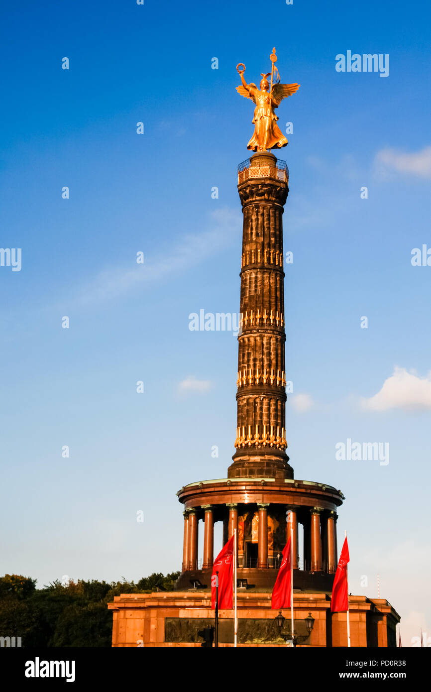 The Victory column, a monument in Berlin, Germany, in 2007 before ...