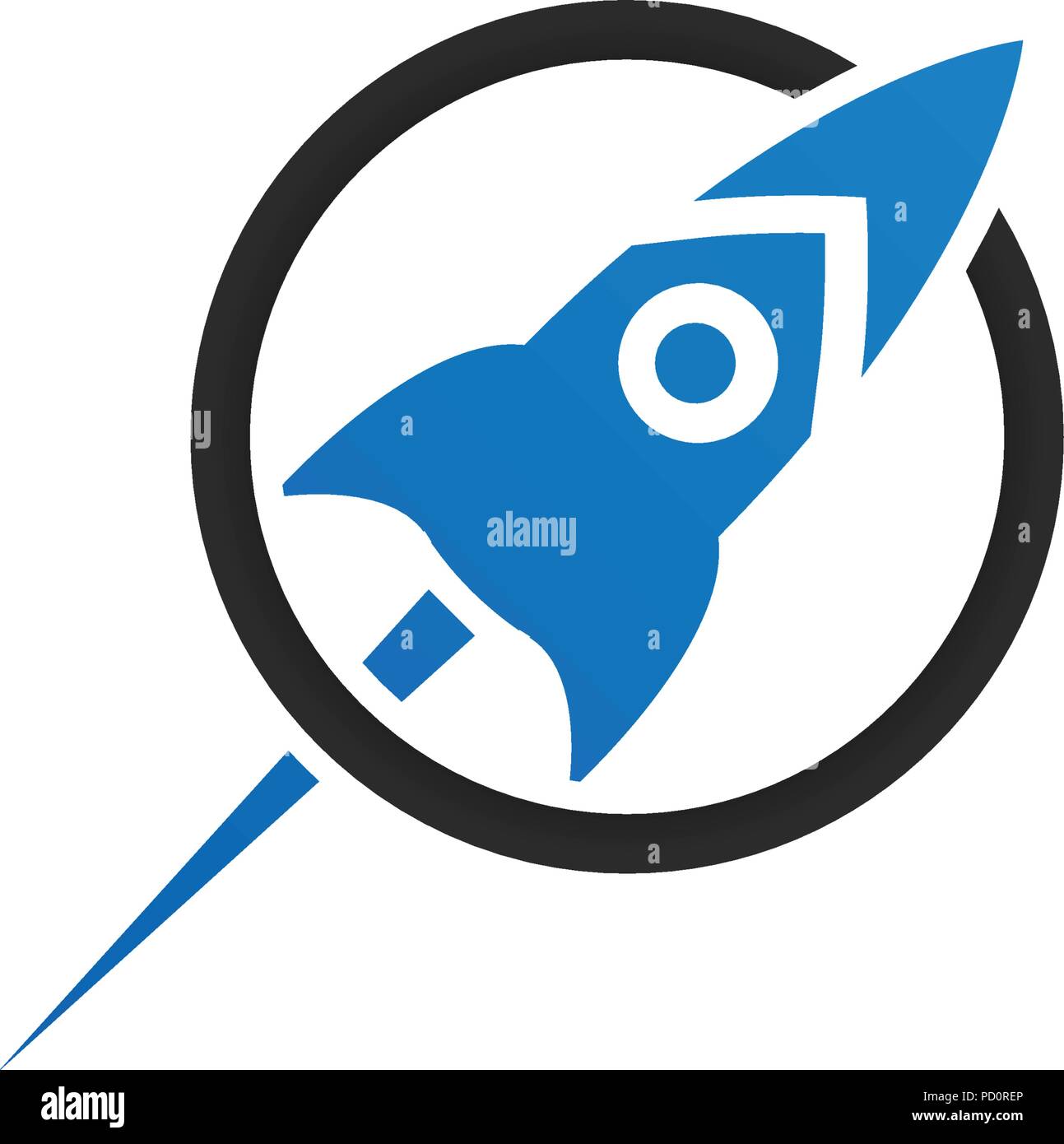 Vector doodle rocket launch icon hi-res stock photography and images ...