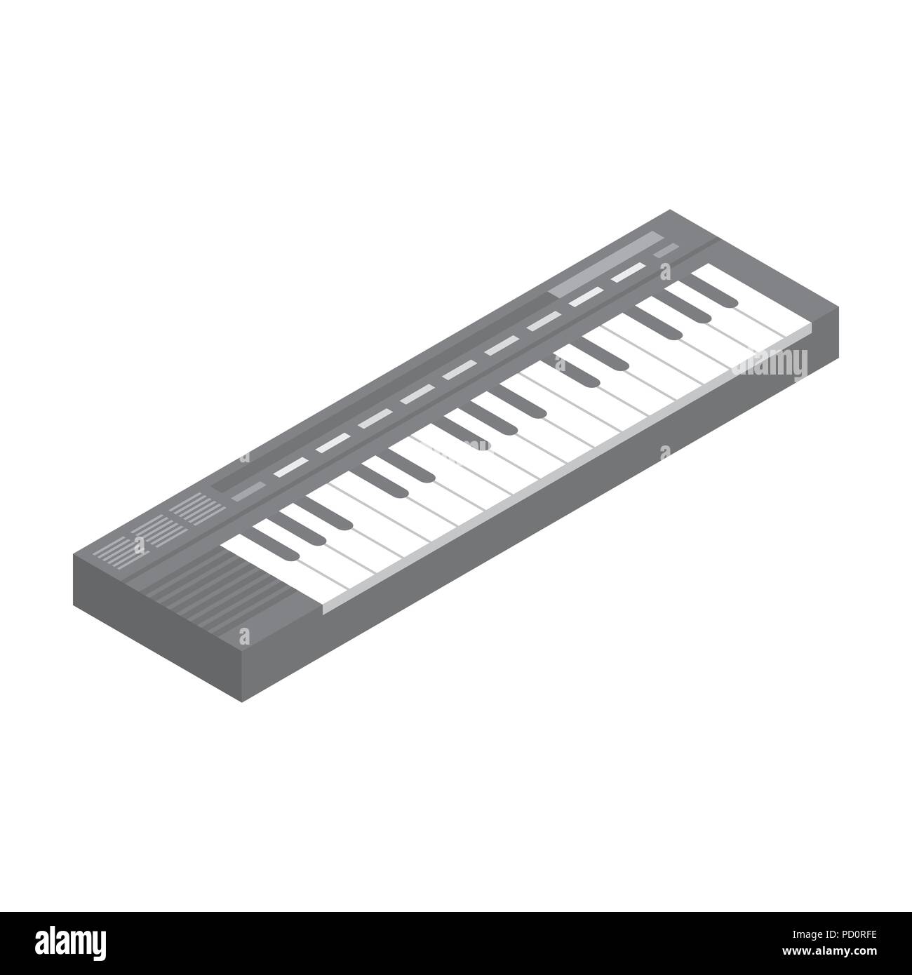 Synthesizer icon in monochrome design isolated on white background ...