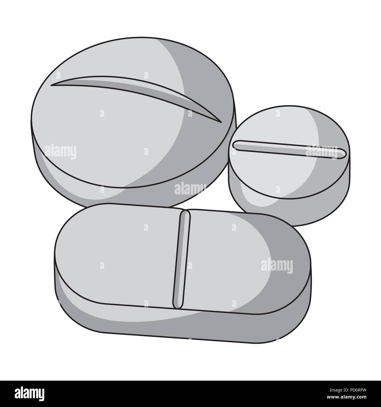 Medicinal tablets.Medicine single icon in black style vector symbol ...