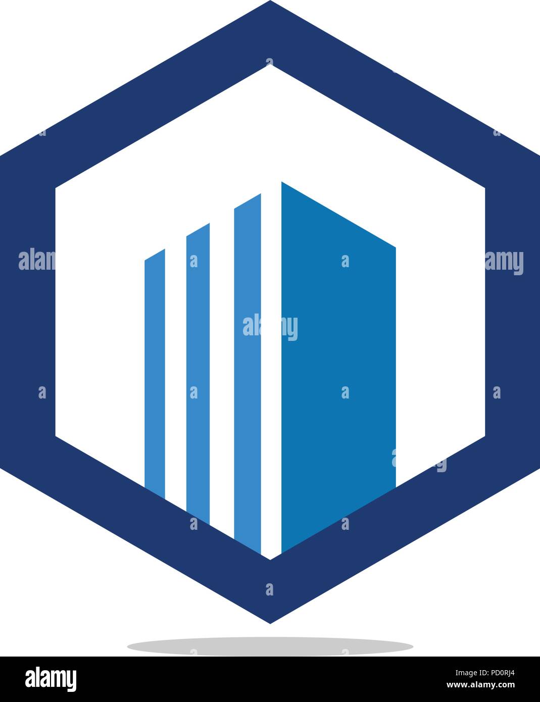 Hexagon building Stock Vector Images - Alamy