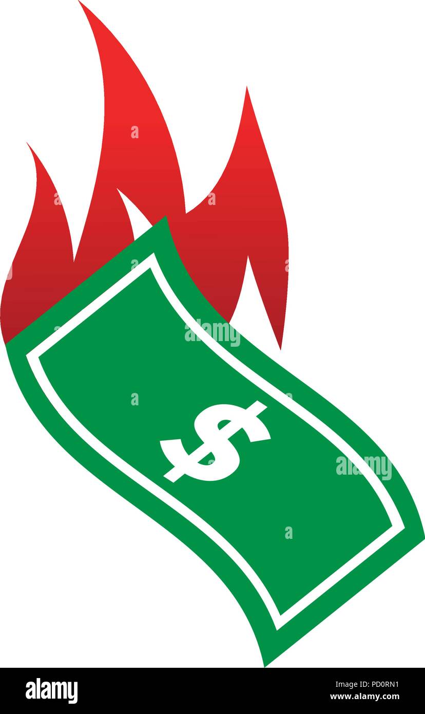 Burned money Stock Vector Images - Alamy