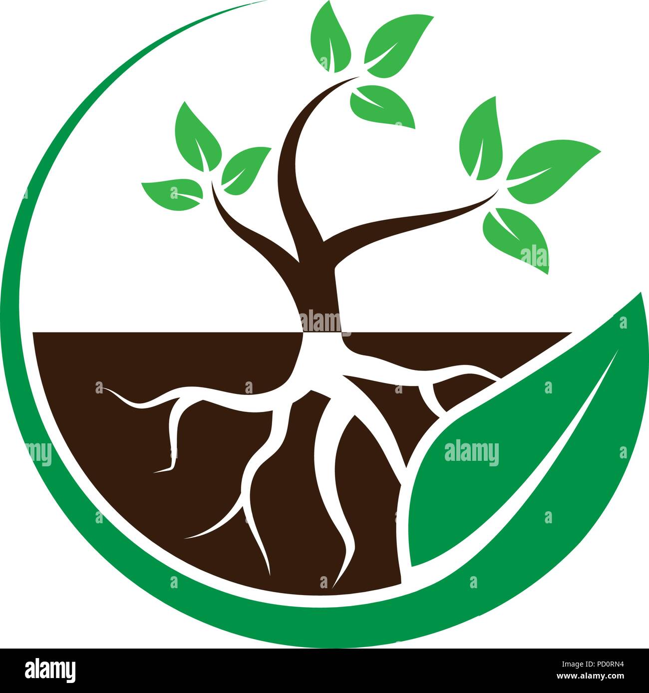 The leaf logo Stock Vector Images - Alamy