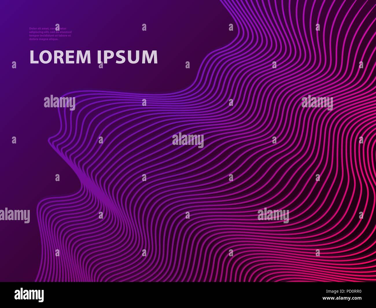 Futuristic Template Design Background. Modern Abstract 3D Line ...