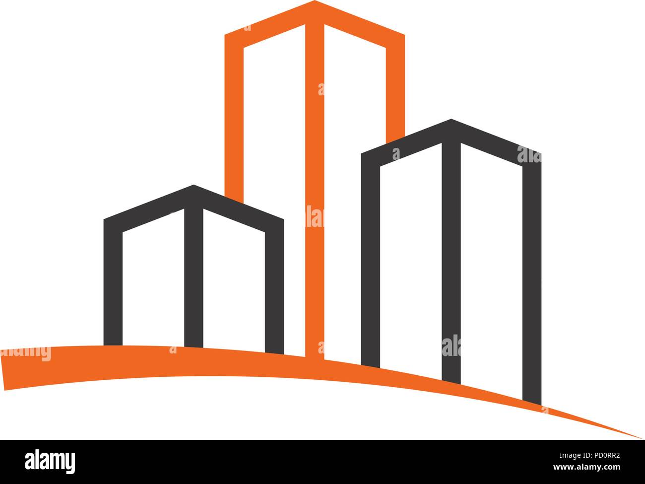 Simple and clean line art building vector Stock Vector Image & Art - Alamy