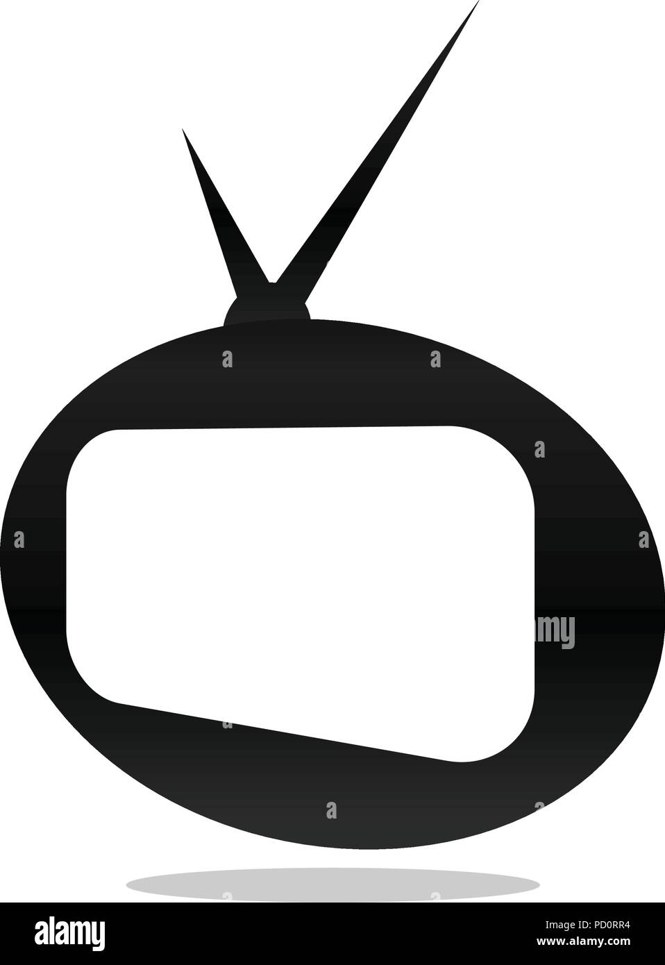 Illustration of classic oval TV template vector Stock Vector Image ...