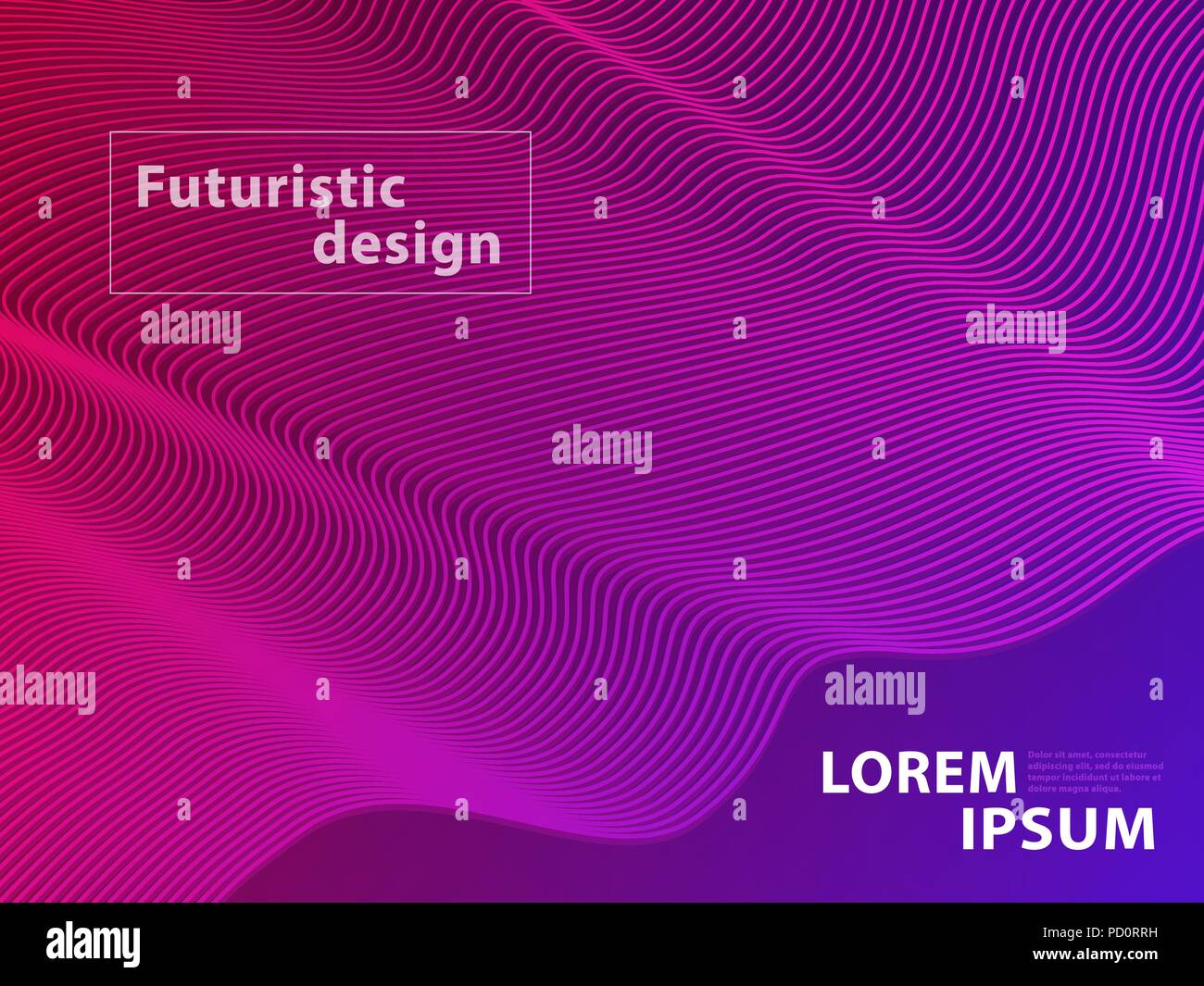 Futuristic Template Design Background. Modern Abstract 3D Line ...
