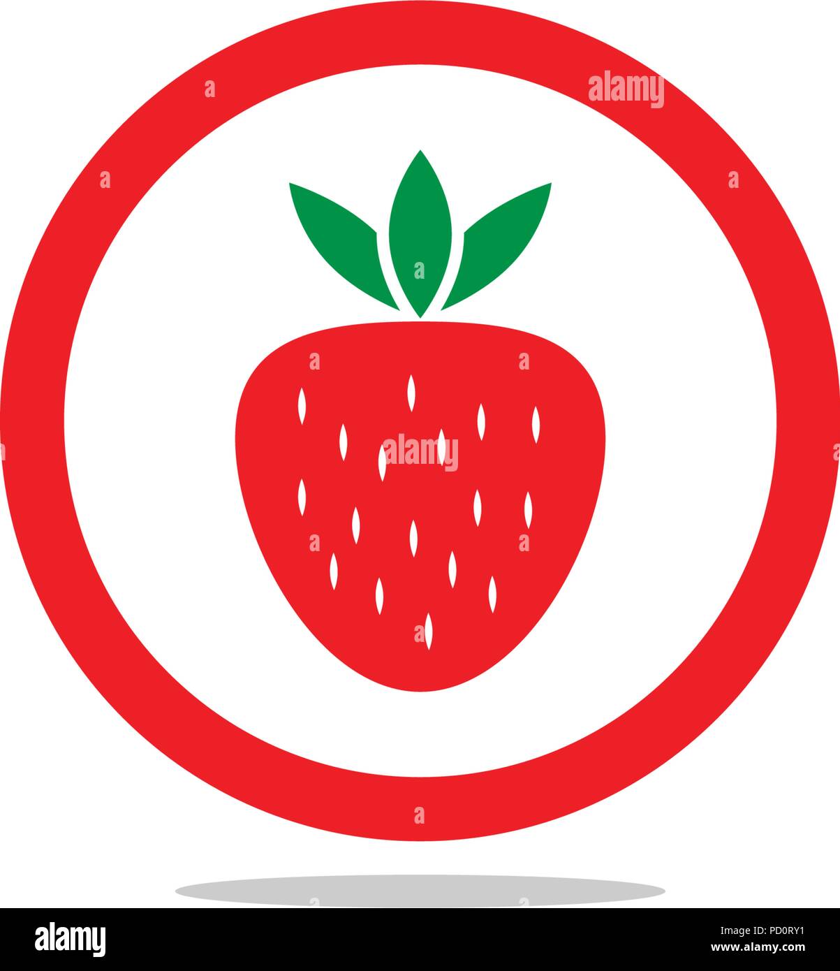 Strawberry fruit logo hi-res stock photography and images - Alamy