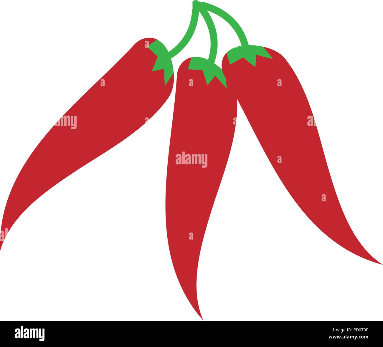 Raw green chilli Stock Vector Images - Alamy