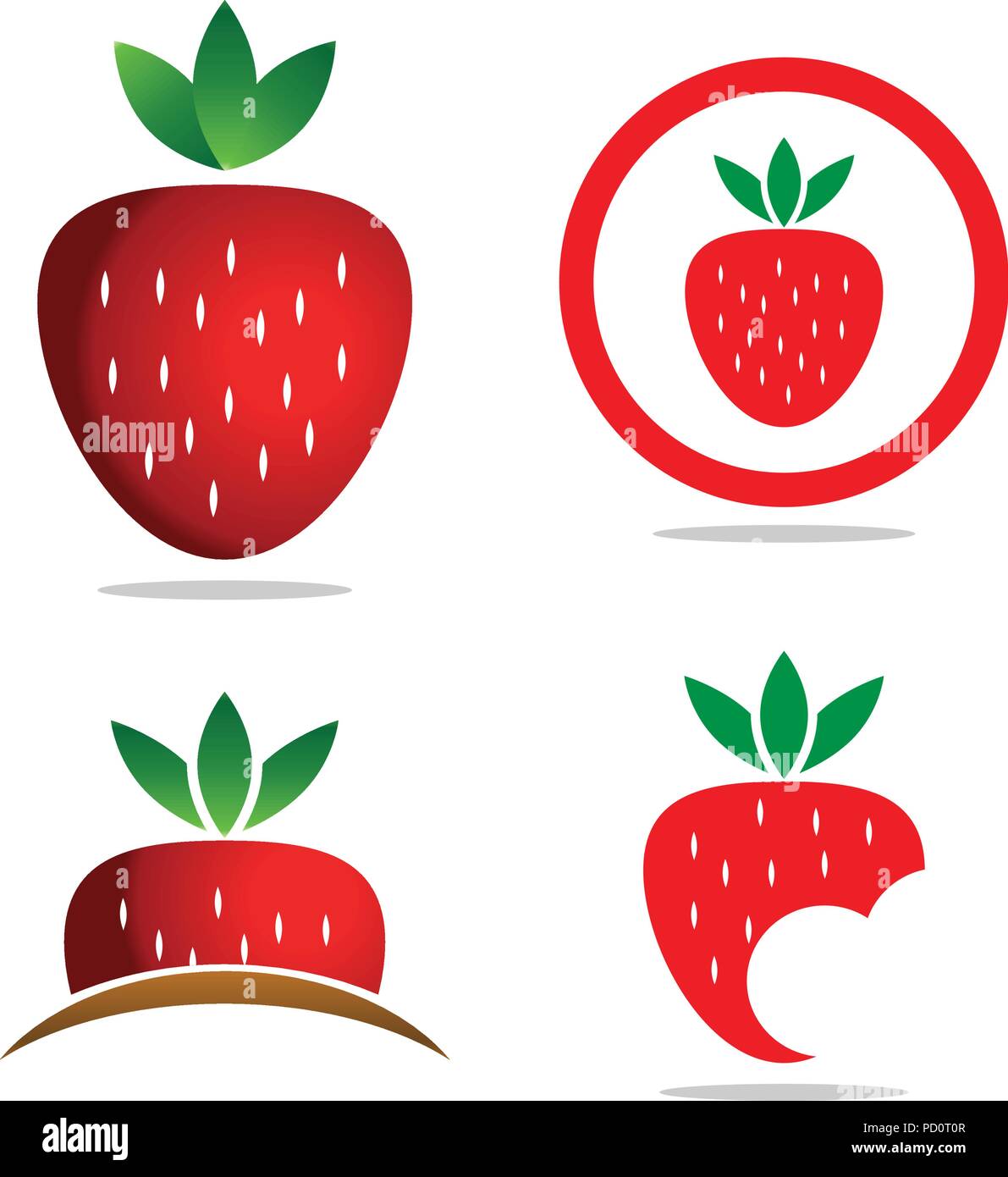 Strawberry fruit logo hi-res stock photography and images - Alamy