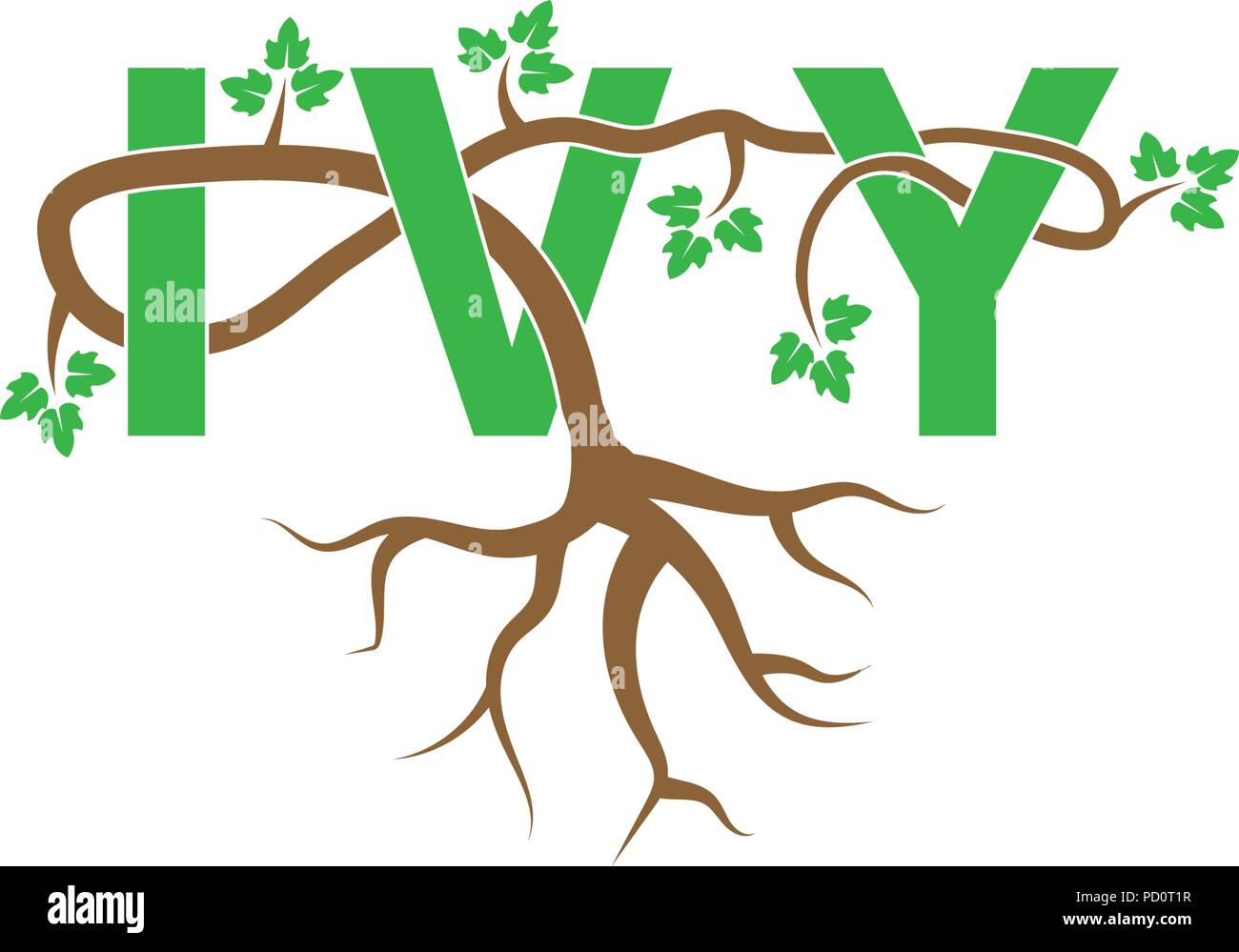 Ivy woven through ivy letter vector template Stock Vector Image & Art ...