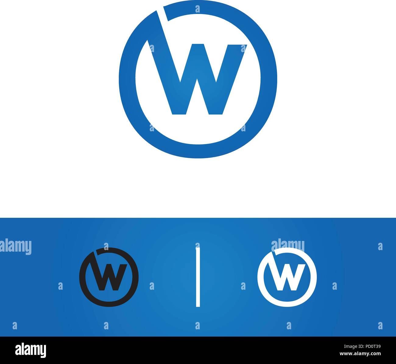 Letter W initial logo icon template Stock Vector Image & Art - Alamy