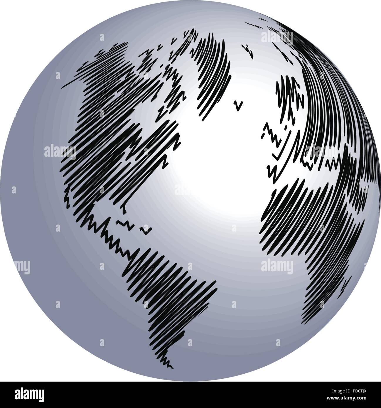 World map globe scribble template design element Stock Vector Image ...