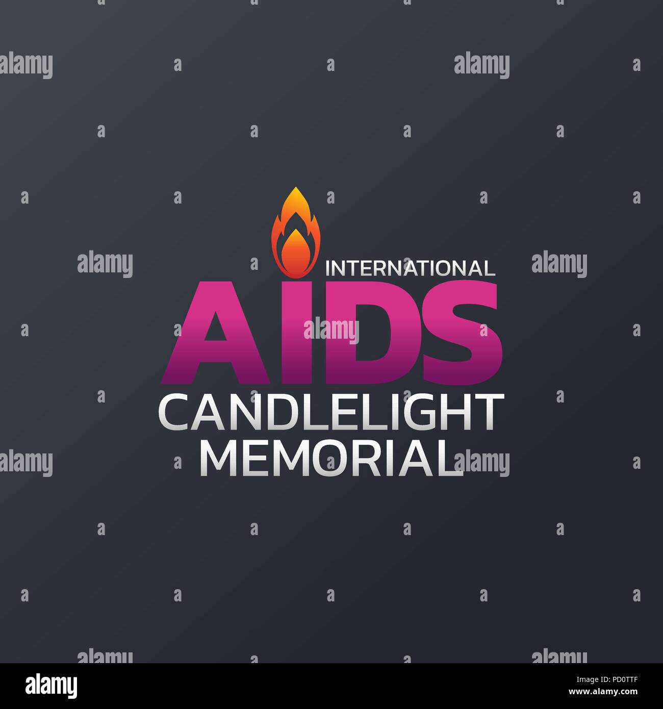 International AIDS Candlelight Memorial logo icon design, vector ...