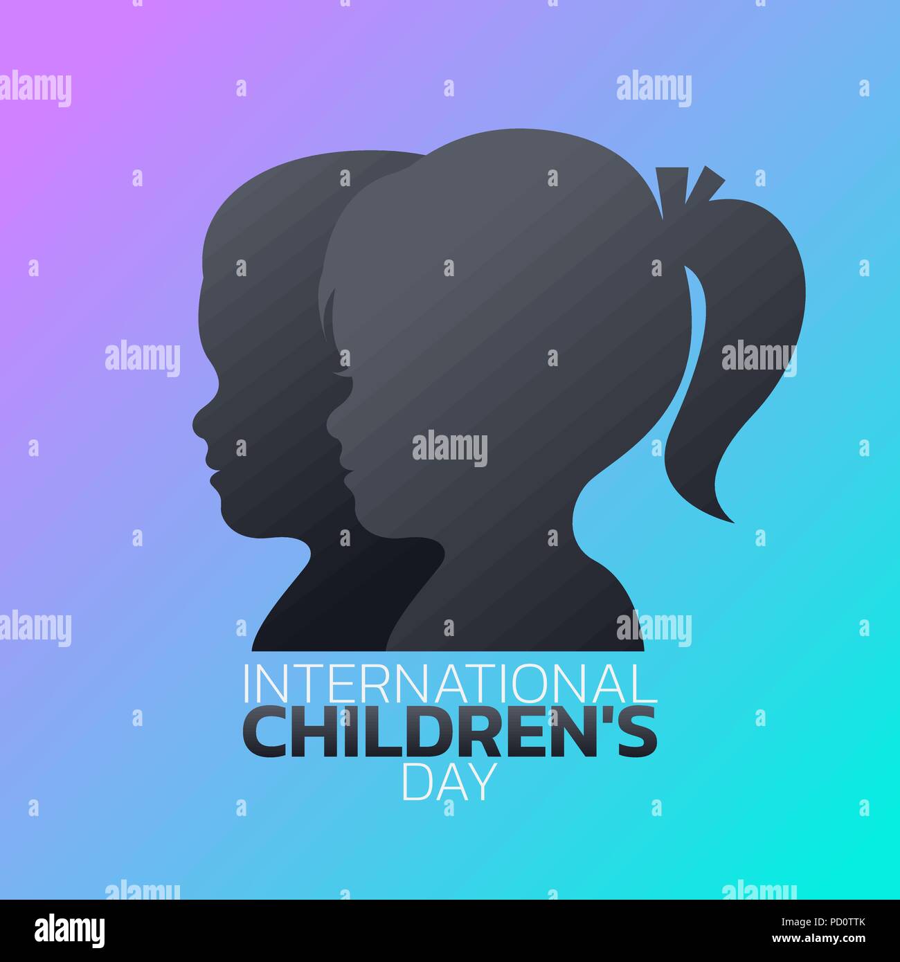 International Children's Day logo icon design, vector illustration ...