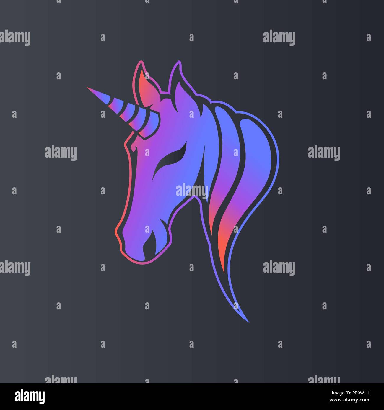 Unicorn logo hi-res stock photography and images - Alamy