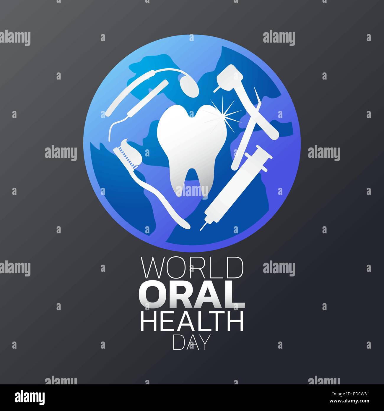 World Oral Health Day logo icon design, vector illustration Stock ...