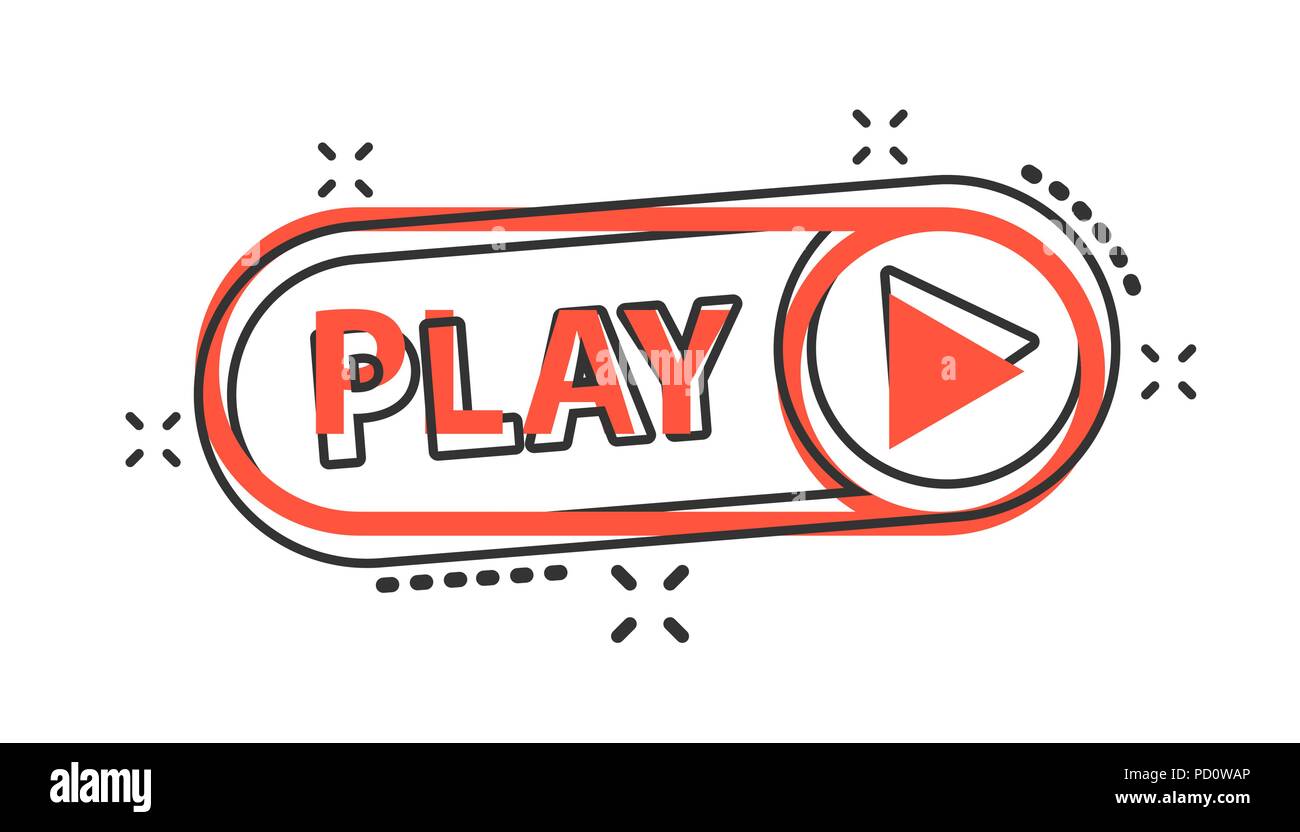 Play button cartoon hi-res stock photography and images - Alamy